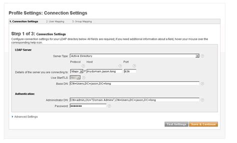 error authenticating with the ldap server check supplied credentials