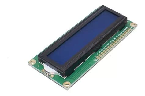 display lcd 16x2 1602 fundo azul modulo i2c soldado arduino à venda em