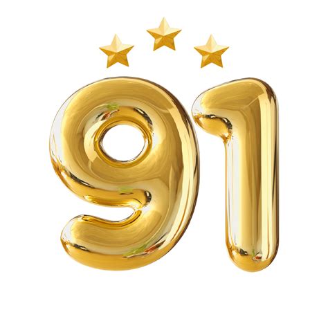 3d金色数字91 41 Off