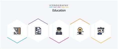 Education 25 Filledline Icon Pack Including School Education