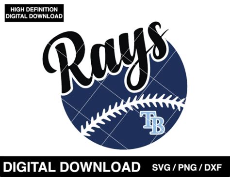 Rays Baseball Logo Tampa Bay Tb Logo Badge Clipart Svg Png Dxf Insta