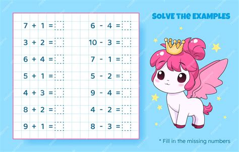 Premium Vector Solve The Examples Addition And Subtraction Up To 10 Mathematical Puzzle Game