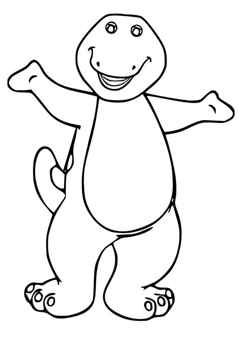 Tranh Tô Màu Barney Dễ Có Thể In Miễn Phí Trang Tính Và Hình Ảnh Cho