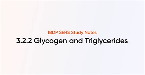Glycogen And Triglycerides 322 Ib Dp Sports Exercise And Health