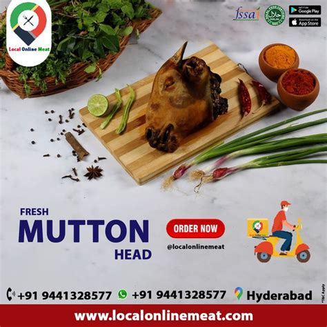 Order Fresh MUTTON HEAD Online Local Online Meat