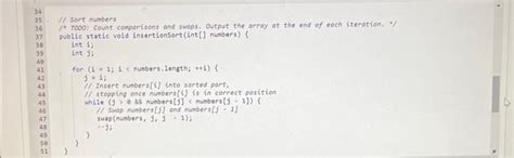 Solved Lab Insertion Sort The Program Has Four Steps Chegg