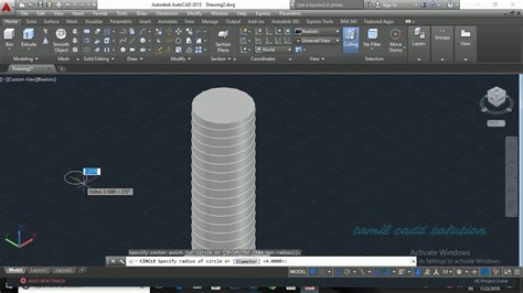 Autocad 3d Bolt Design Tutorial Tamil Youtube