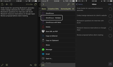 Multiple Lines In Drafts To Multiple Tasks In Omnifocus