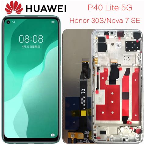 65 Lcd With Frame For Huawei P40 Lite 5g Cdy Nx9a Display Screen