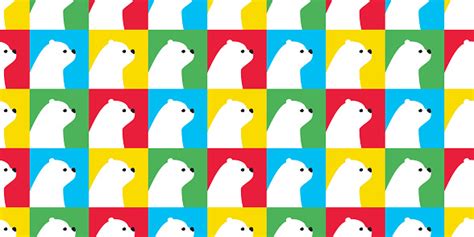 곰 극지 원활한 패턴 벡터 체크 테디 만화 Cmyk Rgb Rasta 컬러 타일 배경 선물 포장지 반복 벽지 스카프 고립 낙서