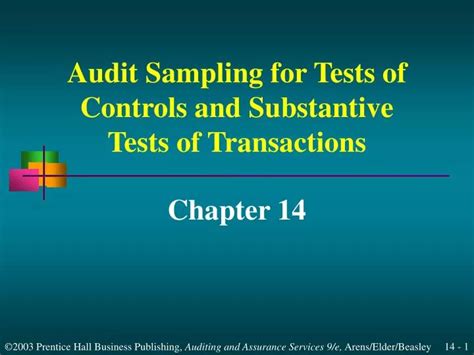 Ppt Audit Sampling For Tests Of Controls And Substantive Tests Of Transactions Powerpoint