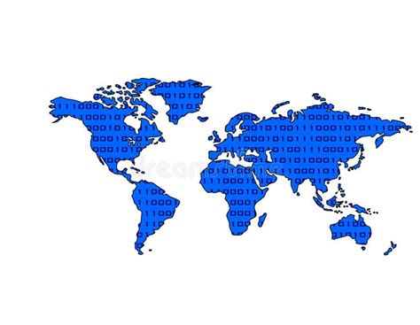 world map binary blue stock illustration illustration of canada 350346