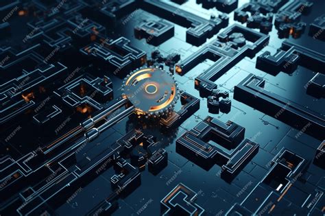Premium Photo Abstract Geometric Shapes Converging To Form A