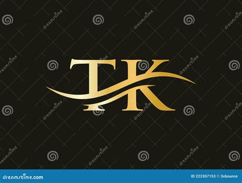 Tk Logo Monogram Letter Tk Logo Design Vector Stock Vector