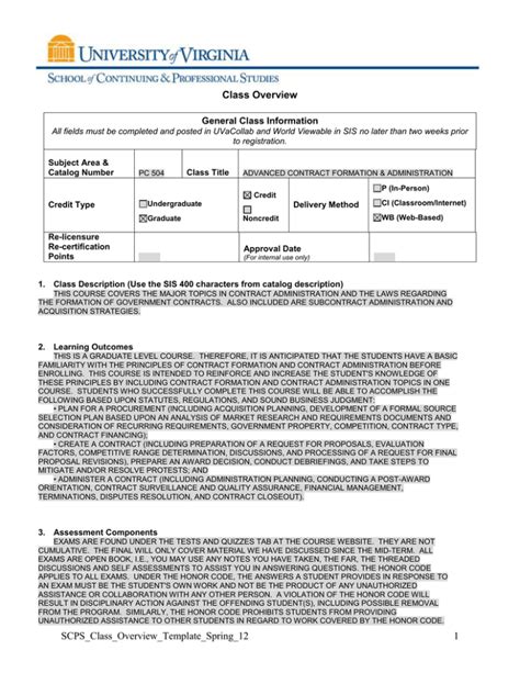 Pc 504 Classoverview