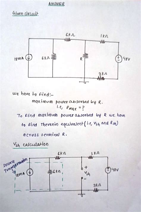 Solved 1 Maximum Load Power In The DC Electric Circuit Shown The Value Course Hero