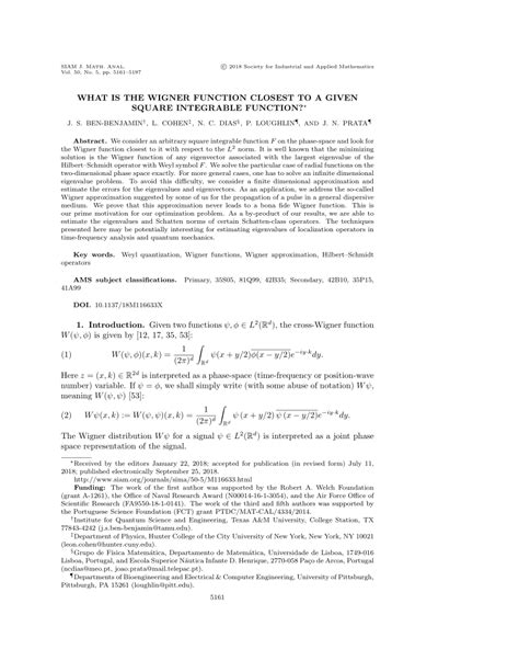 pdf what is the wigner function closest to a given square integrable