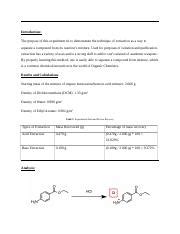 Extraction Lab Report Docx Introduction The Purpose Of This Experiment Tis To Demonstrate The