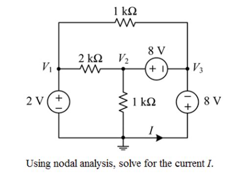 Solved Using Nodal Analysis Solve For The Current I