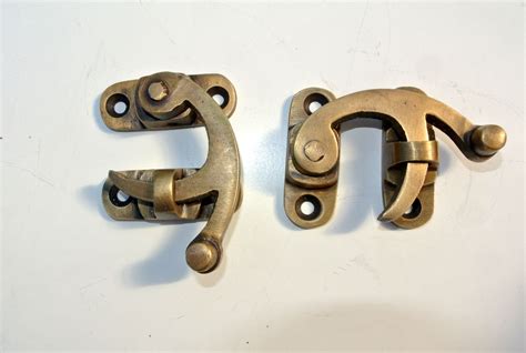 8 Heavy Box Latch Catch Solid Pure Brass Furniture 50 Mm Doors Trinket