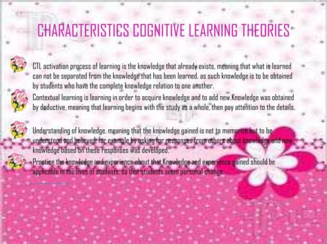 Cognitive Learning Theories Ppt