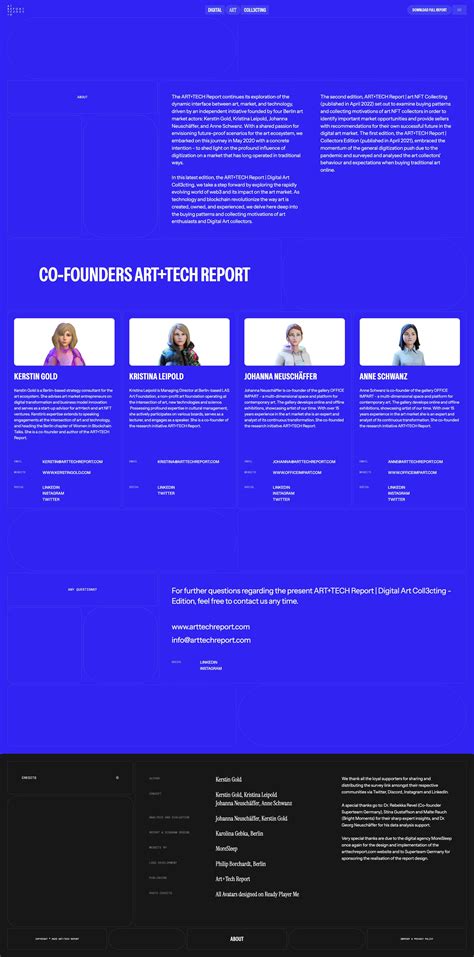 Art Tech Report Website Design Lapa Ninja
