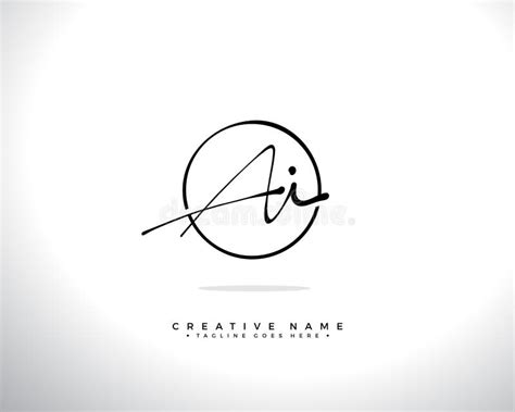 A I Ai Initial Logo Signature Vector Handwriting Concept Logo Stock Vector Illustration Of