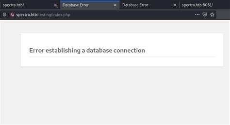 Spectra Walkthrough Hackthebox Writeup Security