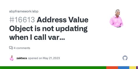 Address Value Object Is Not Updating When I Call Var Updatedentity Await Repository