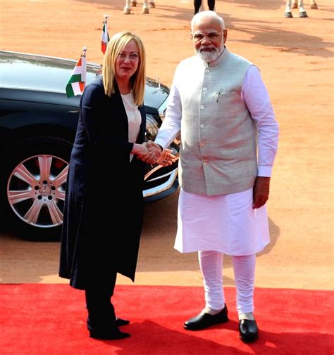 Prime Minister Narendra Modi Welcomes Italian Prime Minister Giorgia Meloni
