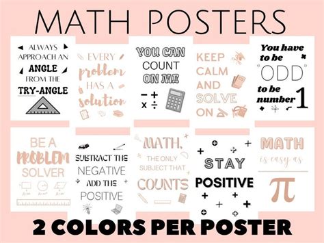 Math Classroom Posters Math Posters Easy And Modern Classroom Decorations Classroom Math