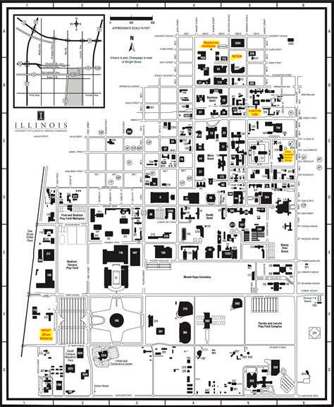 University Of Illinois Campus Map Map Of The United Kingdom