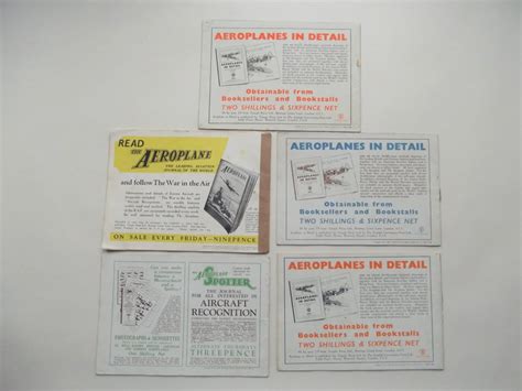WW2 AEROPLANE RECOGNITION TESTS BOOKLETS PART 1 2 3 4 5 DBG Militaria