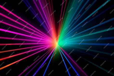 Premium Ai Image Abstract Colorful Neon Rays Backdrop