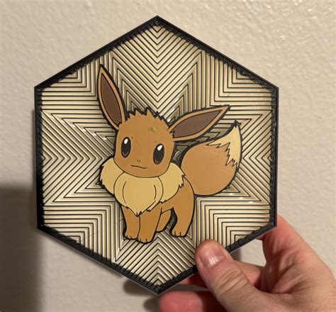 133 Eevee Hex Wall Art By Laced Up Prints Makerworld Download Free 3d