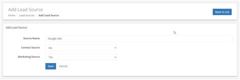 Lead Sources Docket Launch