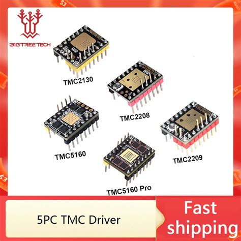 Драйвер шагового двигателя Bigtreetech Tmc2209 Tmc5160 Tmc2208 Tmc2130 для 3d принтера Bttt