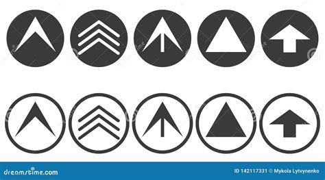 Set The Scroll Up Icon Vector Icon And Direction Of The Scrolling