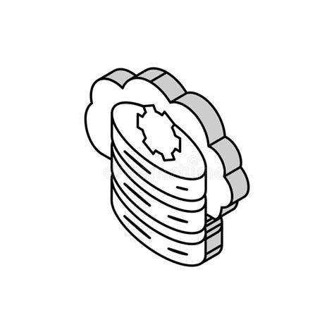 Cloud Database Isometric Icon Vector Illustration Stock Vector Illustration Of Cloud Engineer