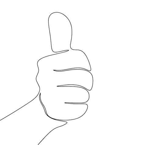 Premium Vector Symbol Like Hand One Line Continuous Like Concept