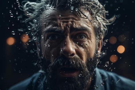 Premium Ai Image A Man With A Beard And A Beard Is Surrounded By