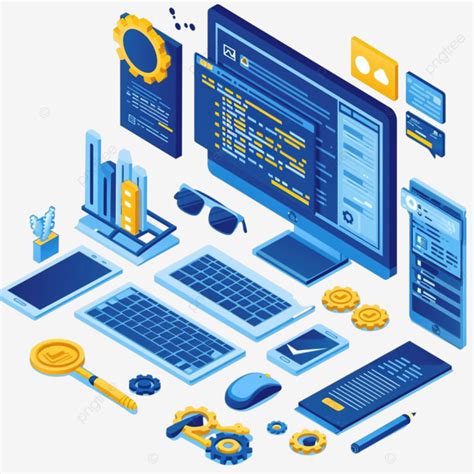 Software Development Isometric Web Concept Development Software