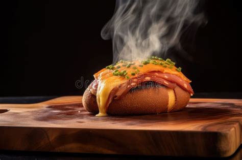 Provolone Cheese Slices Arranged On Cedar Plank Stock Illustration