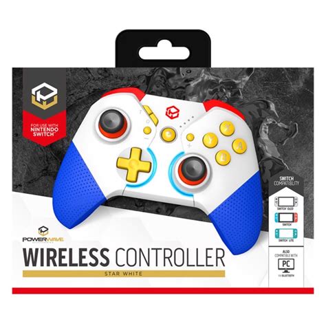 Powerwave Switch Wireless Controller Star White Nintendo Switch