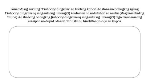 Gumawa Ng Sariling Fishbong Diagram Sa Loob Ng Kahon Sa Itaas Na