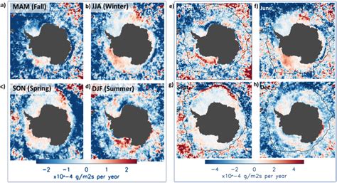 Seasonal Spatial Trends In Southern Ocean Evaporation Between 2003 And Download Scientific