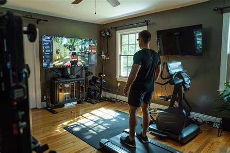 Remote Fitness Coach Leading Virtual Workout Session Demonstrating