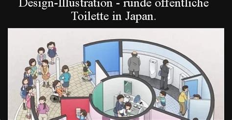 Design Illustration Runde öffentliche Toilette In Japan Maximale