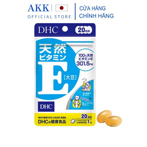 Viên uống bổ sung Vitamin E DHC Nhật Bản gói 30 viên 30 ngày Shopee