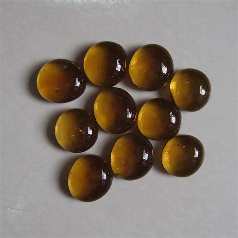 Glass Marble Flat Amber Glass Beads For Fire Bit Vase Decoration Flat Glass Beads And Amber